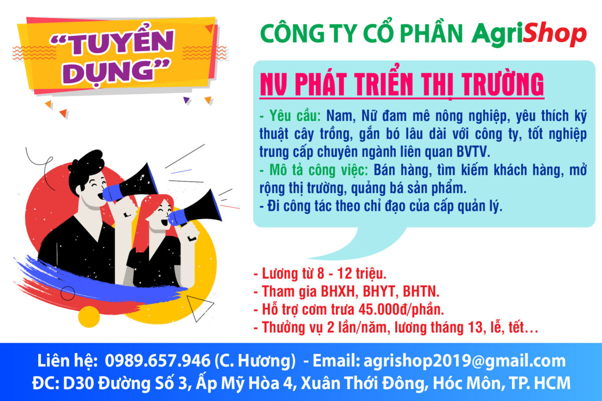 Tuyển dụng - NÔNG NGHIỆP AGRISHOP